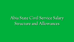 Abia State Civil Service Salary Structure (2026) - Nigerian Queries